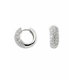 Adelia´s Paar Creolen ADELIA´S "925 Silber Ohrringe mit Zirkonia Ø 16,1 mm" Gr. Damen, Silber 925 (Sterlingsilber), silberfarben (silber) Damen mit Zirkonia Silberschmuck für