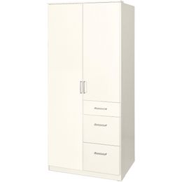 Kleiderschrank wimex "Click" Schränke Gr. B/H/T: 90 cm x 199 cm x 58 cm, 2 St., weiß (weiß uni) Drehtürenschrank Kleiderschrank Schränke ohne Spiegel