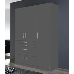 Kleiderschrank Rauch "Harburg Drehtürenschrank Schlafzimmerschrank mit viel Stauraum" Schränke Gr. B/H/T: 136 cm x 197 cm x 54 cm, 3 St., grau (graumetallic) Bestseller Schrank Garderobe im Schlafzimmer