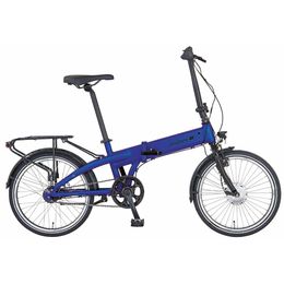 E-Bike Prophete "Urbanicer Faltrad" E-Bikes Gr. 30 cm, 20 Zoll (50,80 cm), blau Pedelec, Elektrofahrrad für Damen u. Herren, Klapprad