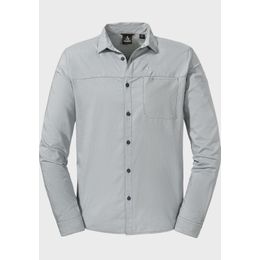 Schöffel Outdoorhemd SCHÖFFEL "Shirt Treviso M" Gr. 48, Normalgrößen, grau (9180, grau) Herren Hemden