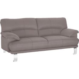 3-Sitzer Trendmanufaktur "Cecilia II, mit italienischem Design, tollen Details", grau (taupe), B:200cm H:87cm T:89cm, Struktur fein (100% Polyester);Microfaser Vintage (100% Polyester);Struktur (100% Polyester), Sofas, mit tollem Sitzkomfort und Designfu&szlig;