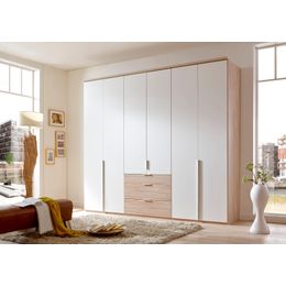 Kleiderschrank wimex "New York" Schränke Gr. B/H/T: 270 cm x 236 cm x 58 cm, 6 St., weiß (struktureichefarben hell, front weiß) wahlweise 208 oder 236cm hoch