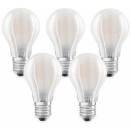 Osram LED-Lampe BASE CLAS A, E27, EEK: E, 7W, 806 lm, 2700 K, 5 Stk. matt