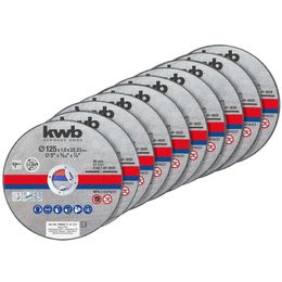 kwb Trennscheiben-Set, 712022, 125x1,0 mm, 10 St&uuml;ck