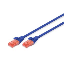 Digitus Patch-Kabel RJ-45 (M) zu RJ-45 (M) 0.5m CCA U/UTP Cat 6 blau (DK-1612-005/B)