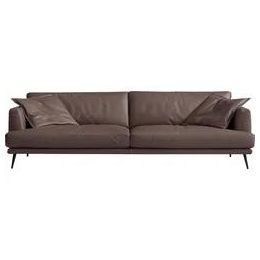 2,5-Sitzer Egoitaliano "Sophia, Designsofa mit extrakomfortablem Sitzkomfort" Sofas Gr. B/H/T: 214 cm x 77 cm x 96 cm, Leder BULL, 2,5 Sitzer, braun (chocolate) Daunenfederung, inkl. 2 Kissen