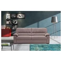 2,5-Sitzer Egoitaliano "Doris, modernes Designersofa, Ledersofa mit erstklassiger Sitzqualität" Sofas Gr. B/H/T: 192cm x 90cm x 93cm, Leder BULL, beige (safari) edle Detailverarbeitung, perfekte Polsterung, aus hochwertigem Leder