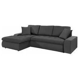 Ecksofa Trendmanufaktur "Indie II, tolle Detailverarbeitung, bequem und komfortabel im Sitz" Sofas Gr. B/H/T: 246cm x 86cm x 155cm, Struktur fein, Recamiere links, mit Bettfunktion, schwarz XL und XXL, wahlweise mit Bettfunktion, L-Form