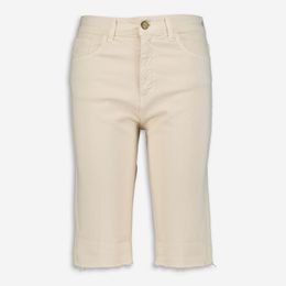 TK Maxx Cremefarbene Bermuda-Shorts mit offenem Saum