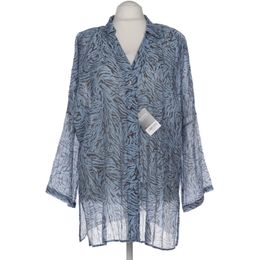 Selection by Ulla Popken Damen Bluse, blau, Gr. 52