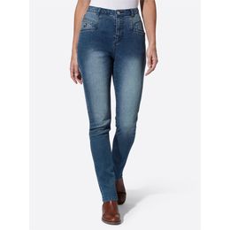 Bequeme Jeans Casual Looks Gr. 21, Kurzgrößen, blau (blue, stone, washed) Damen Jeans