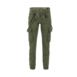 Cargohose Alpha Industries "Alpha Industries Men - Pants Utility Pant" Gr. 36, Normalgrößen, grün (dark olive) Herren Hosen