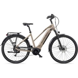 E-Bike Ruhrwerk "MT800 Damen" E-Bikes Gr. 50 cm, 28 Zoll (71,12 cm), beige (graubeige) Pedelec, Elektrofahrrad für Damen, Trekkingrad