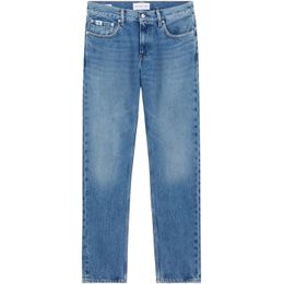 Straight-Jeans Calvin Klein Jeans "AUTHENTIC STRAIGHT" Gr. 32, Länge 34, blau (denim medium) Herren Jeans im 5-Pocket-Style