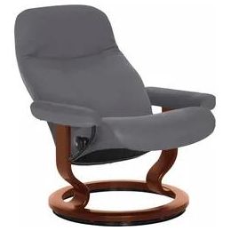 Relaxsessel stressless "Garda", grau (grau batick), B:76cm H:100cm T:71cm, Sessel, mit Classic Base, Größe M, Gestell Braun