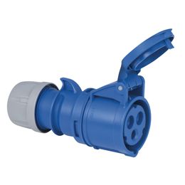 PCE CEE 16 A/240 V - 3P Plug female - Blau - IP44