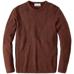 armedangels Herren-Strickpullover Baumwolle S Rotbraun