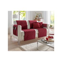 WITT Wohnprogramm, dunkelrot, Gr&ouml;&szlig;e 135x200 cm - Sofaschoner
