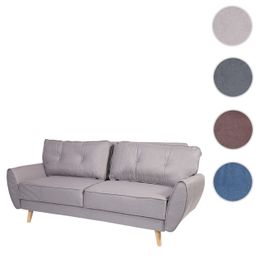 Mendler 3er-Sofa HWC-J19, Couch Klappsofa Lounge-Sofa, Schlaffunktion ~ Variantenangebot 75475