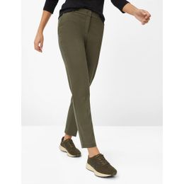 Brax Damen Flatfronthose Style MARON S, Khaki, Gr. 32