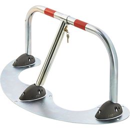 Mottez Parkplatzsperre, zum Annageln, mit Zylinderschloss, BxH 460 x 430 mm