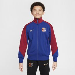 FC Barcelona Academy Pro Home Nike Dri-FIT Fußball-Hymnenjacke für ältere Kinder - Blau