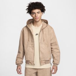 Nike Life Ungefütterte Jacke mit durchgehendem Reißverschluss (Herren) - Braun