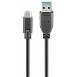 goobay USB 3.0 Typ A/C Anschlusskabel, 73141, 3 m, schwarz