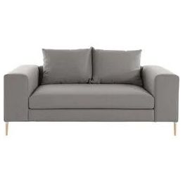 2-Sitzer OTTO products "Finnja" Sofas Gr. B/H/T: 187cm x 83cm x 103cm, Struktur fein, grau (hellgrau) 2-Sitzer-Sofa Sofas mit Recycling-Bezug