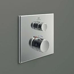 Ideal Standard CeraTherm Navigo Brausethermostat Unterputz A7301AA eckig, Fertigmontageset, verchromt