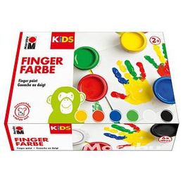 6 Marabu KiDS Fingerfarben farbsortiert