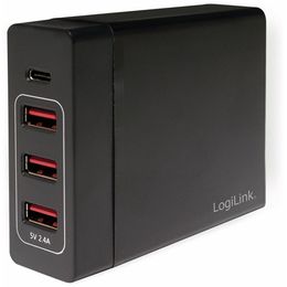 Logilink USB-Lader, PA0122, 4-fach, 75W, 3x 5V/2,4A USB-A, 1x 5-20V/3A