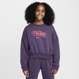 Nike Sportswear Fleece-Kurz-Sweatshirt (Mädchen) - Lila