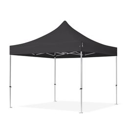 TOOLPORT 3x3m Aluminium Faltpavillon, ohne Seitenteile, schwarz - (600132)