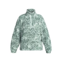 Roxy Fleecepullover »Waves Of Warmth« Blue Surf Planao M M Umweltfreundliches Material: Sherpa-Stoff...