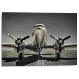 Reinders! Alu-Dibond-Druck &raquo;Vintage Propeller Flugzeug&laquo; Farbe Bild(er): Schwarz
