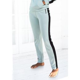 BENCH. LOUNGEWEAR Loungehose mehrfarbig Gr. 32/34 für Damen. Mit Logodruck. Bequem. Nachhaltig.