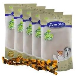 5 Stk. LYRA PET® Rinderkopfhautstangen mit Pansen ca. 70 cm