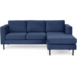 Tozzi Ecksofa aus Schaumstoffe/Holz/Metall in Marine - Konsimo