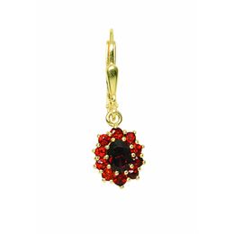 Adelia´s Paar Ohrhänger ADELIA´S "Damen Goldschmuck" Ohrringe Gr. Damen, Gelbgold 333, rot Damen 333 Gold mit Granat Goldschmuck für