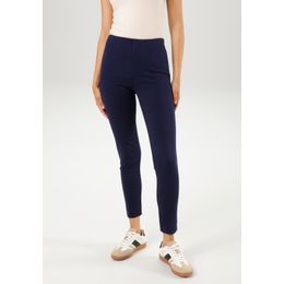 Schlupfhose Aniston CASUAL Gr. 36, N-Gr, blau (marine) Damen Hosen vorne und hinten mit Bügelfalte - NEUE KOLLEKTION