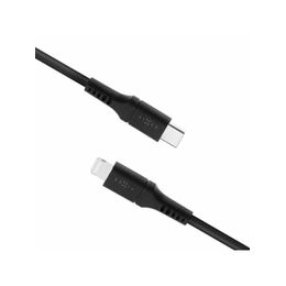 FIXED LIQUID Silicone cable USB-C/Lightning 0.5m Black