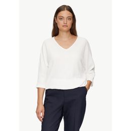 s.Oliver - Fein Strukturiertes Jerseyshirt mit 3/4-Fledermausärmeln, Damen, creme, Größe 42