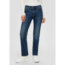 QS - Jeans Catie / Slim Fit / Mid Rise / Straight Leg, Damen, blau, Größe 34/30