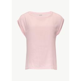 s.Oliver - T-Shirt im Fabricmix, Damen, Rosa, Größe 40