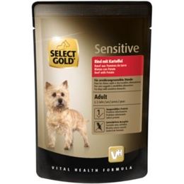 SELECT GOLD Sensitive Adult 12x100g Rind mit Kartoffel