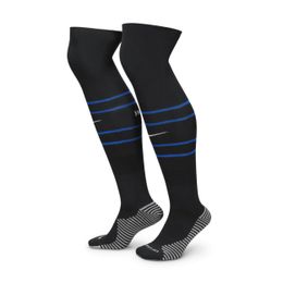 Inter Mailand Strike Home/Away Kniehohe Fußballsocken mit Nike Dri-FIT-Technologie - Schwarz