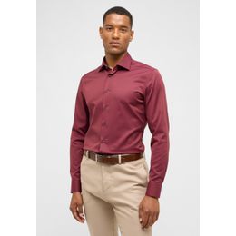 Langarmhemd Eterna "SLIM FIT" Gr. 44, Normalgrößen, rot (bordeaux) Herren Hemden