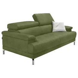 2,5-Sitzer Egoitaliano "Soul, Design und Sitzkomfort auf hohem Niveau, tolle Details", grün (kiwi), B:200cm H:76cm T:106cm, Sofas, inkl. Kopfteilverstellung für noch mehr Komfort, Designfuß